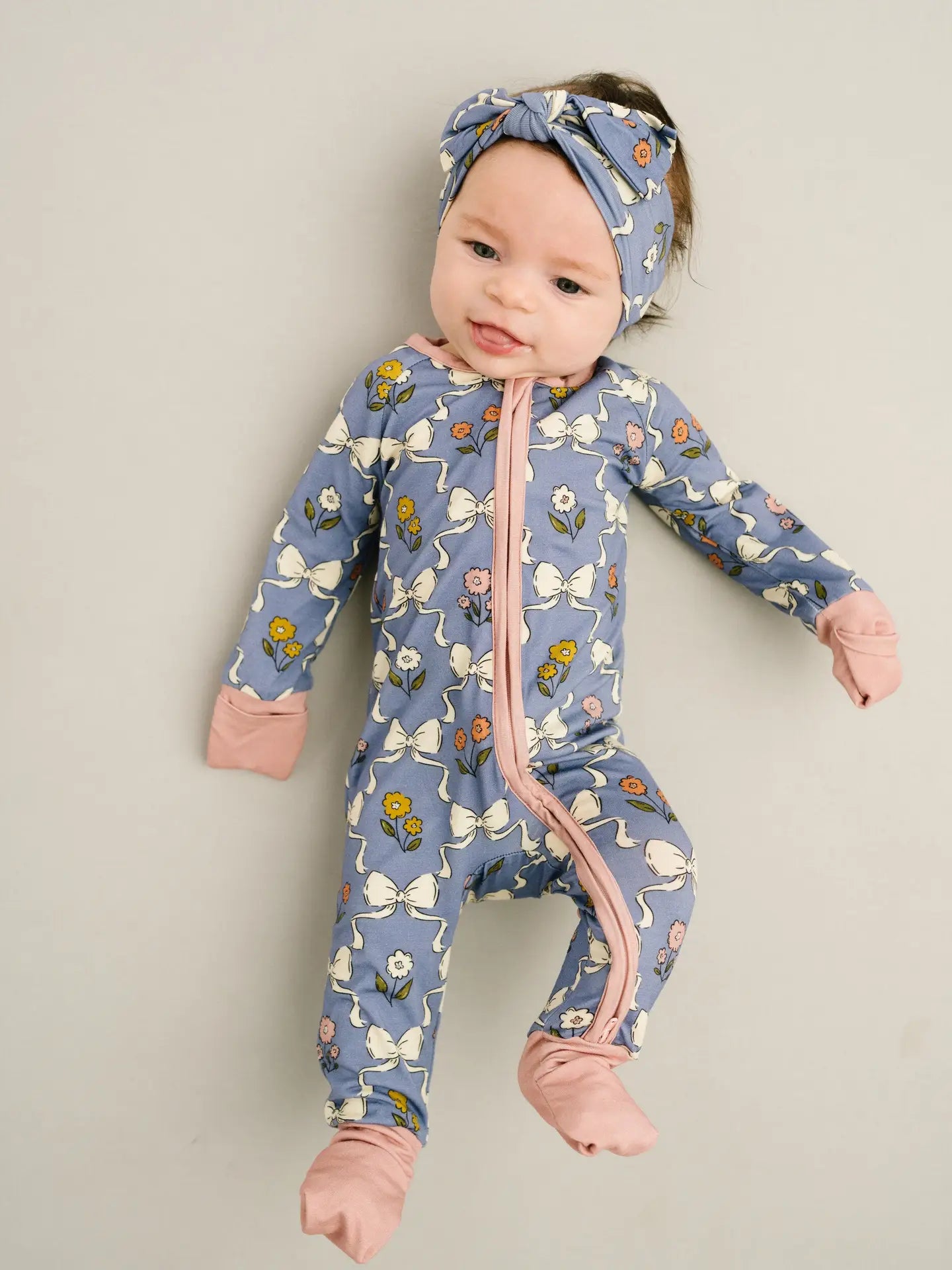 Bow Blooms Convertible Bamboo Sleeper – Sweet P Baby